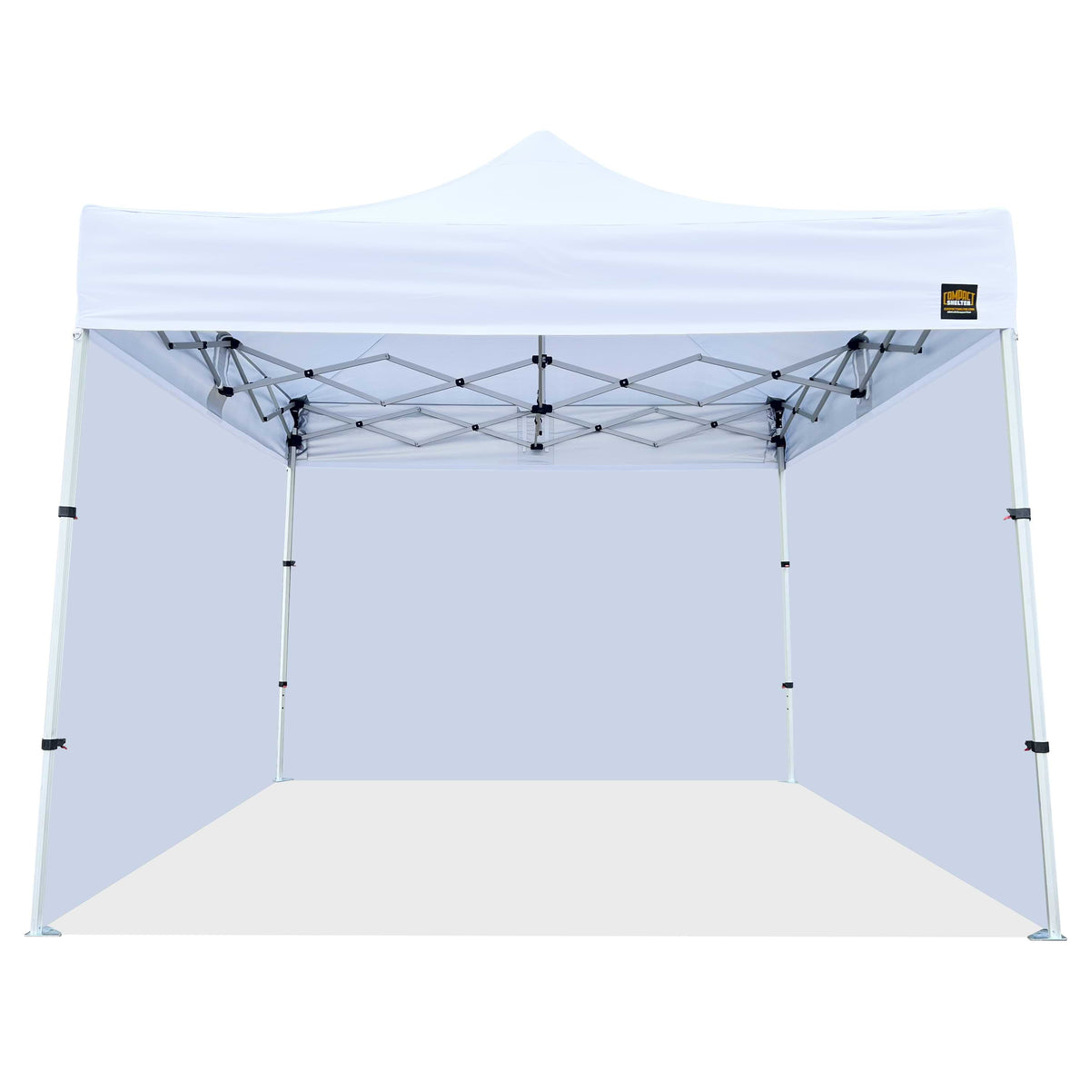 Enclosed Tent Bundle with White Canopy and 3 Walls – Compact Shelter